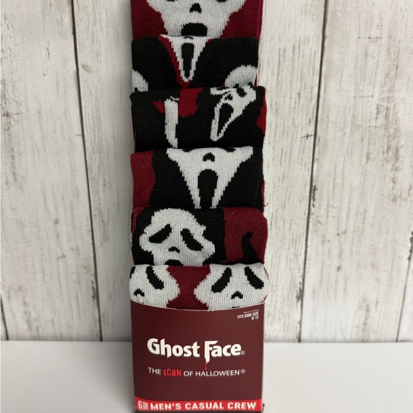 Underwear & Socks | Scream Ghost Face Socks 6 Pack Fits Shoe Size 812 Nwt | Poshmark